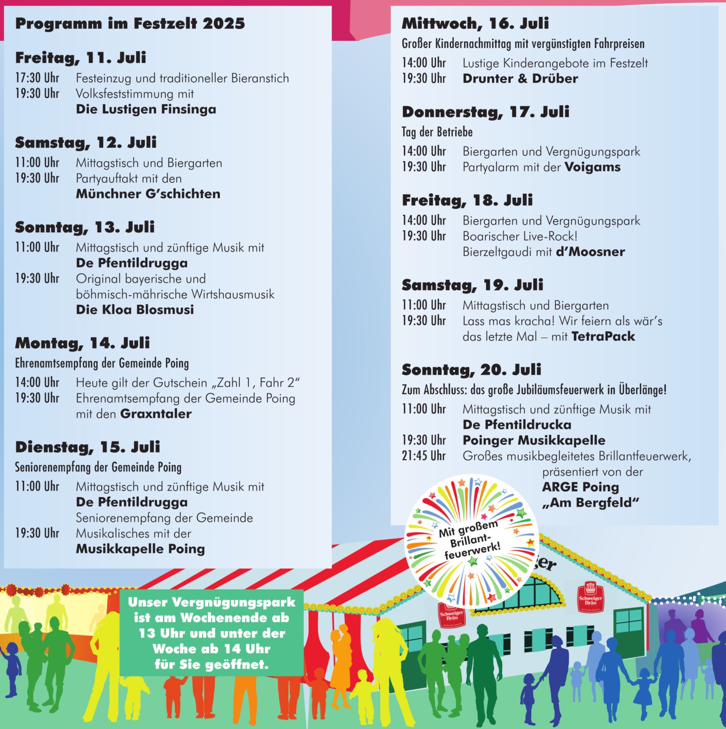 Festprogramm - Poinger Volksfest